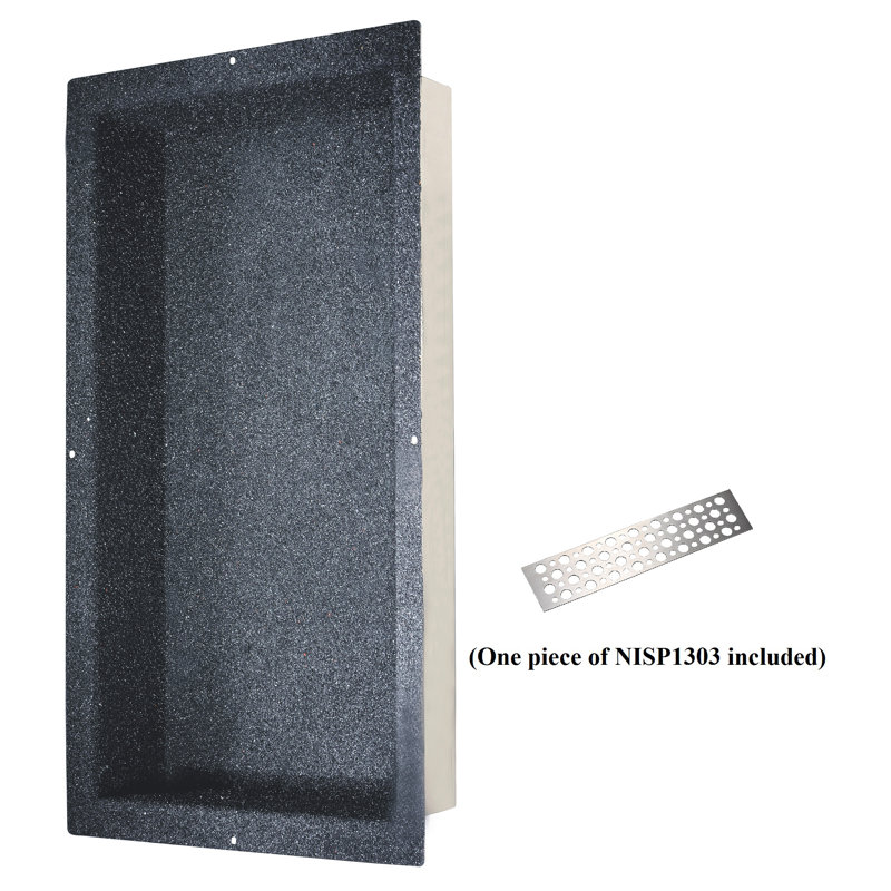 Dawn USA Shower Niche with Support Plate Wall Organizer Rectangular Bathroom Niche Shelf ...